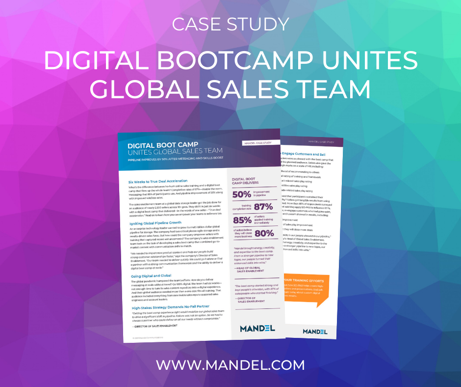 Digital Boot Camp Unites Global Sales Team | Mandel Communications